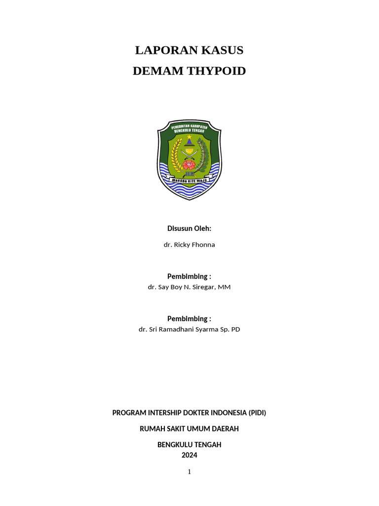Lapsus Demam Thyfoid New | PDF