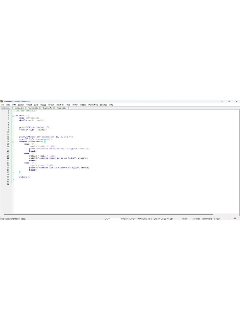 Switch Case Assignment | PDF