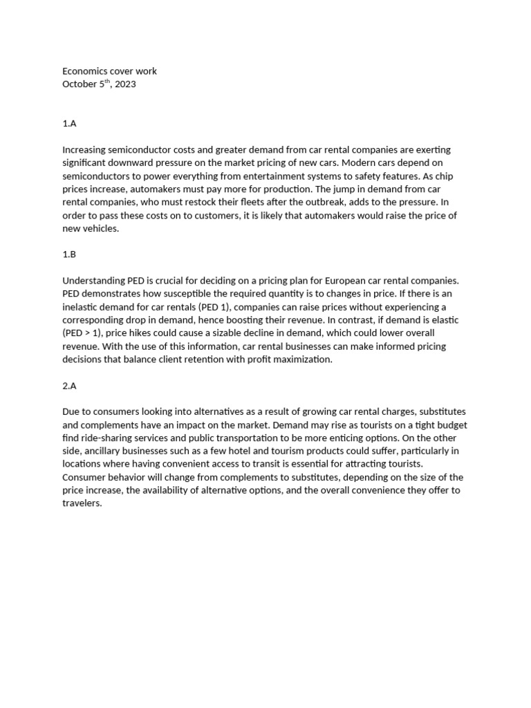 Economics Cover Work Oct5 | PDF