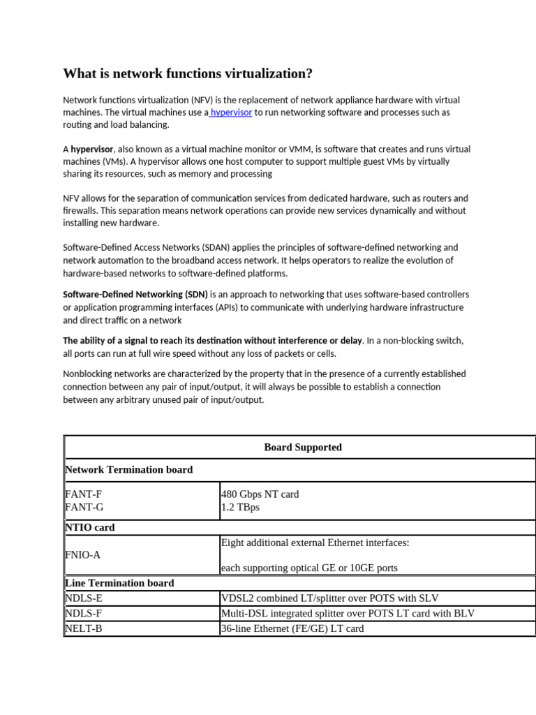 What Is Network Functions Virtualization | PDF