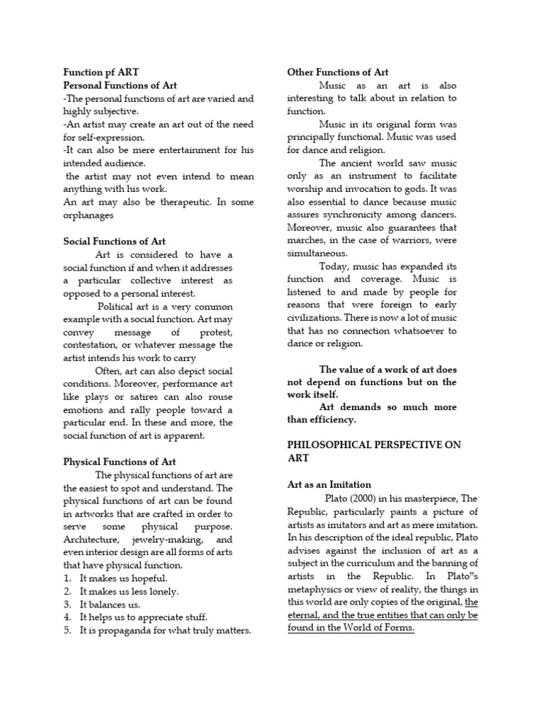 Function PF ART | PDF