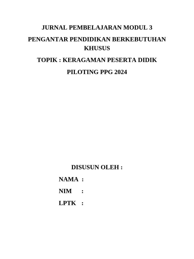 JURNAL PEMBELAJARAN MODUL 3-2 (1) | PDF