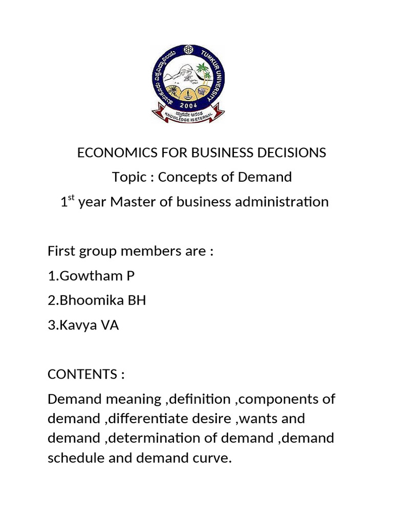 Economics For Business Decisions | PDF