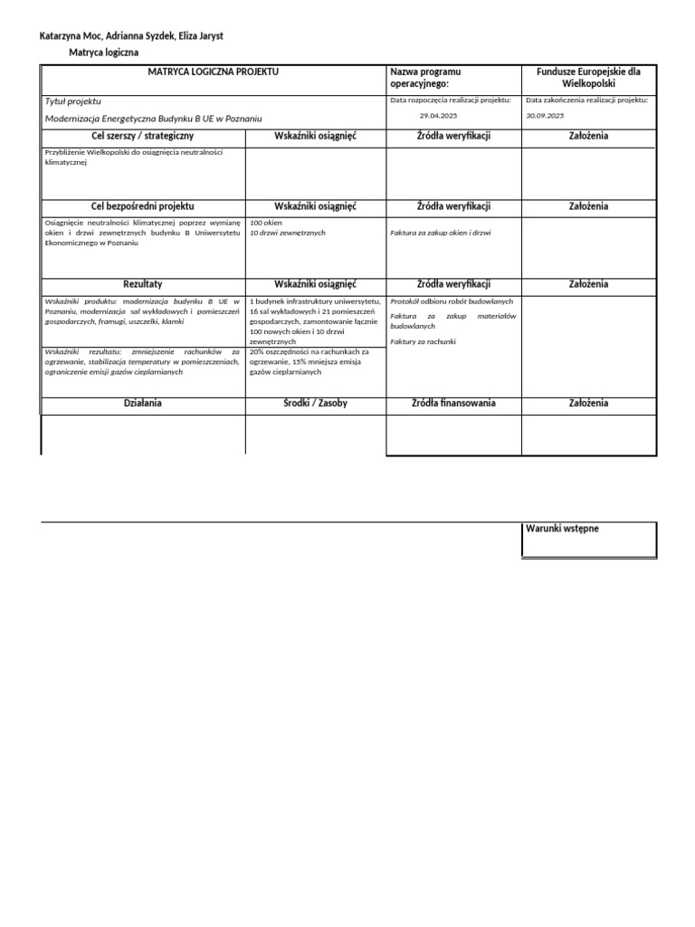 Matryca Logiczna Wzor | PDF