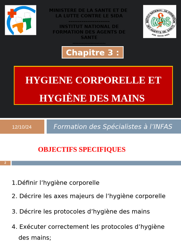 Module 3 Hygiène Corporelle Et Hygiène Des Mains | PDF