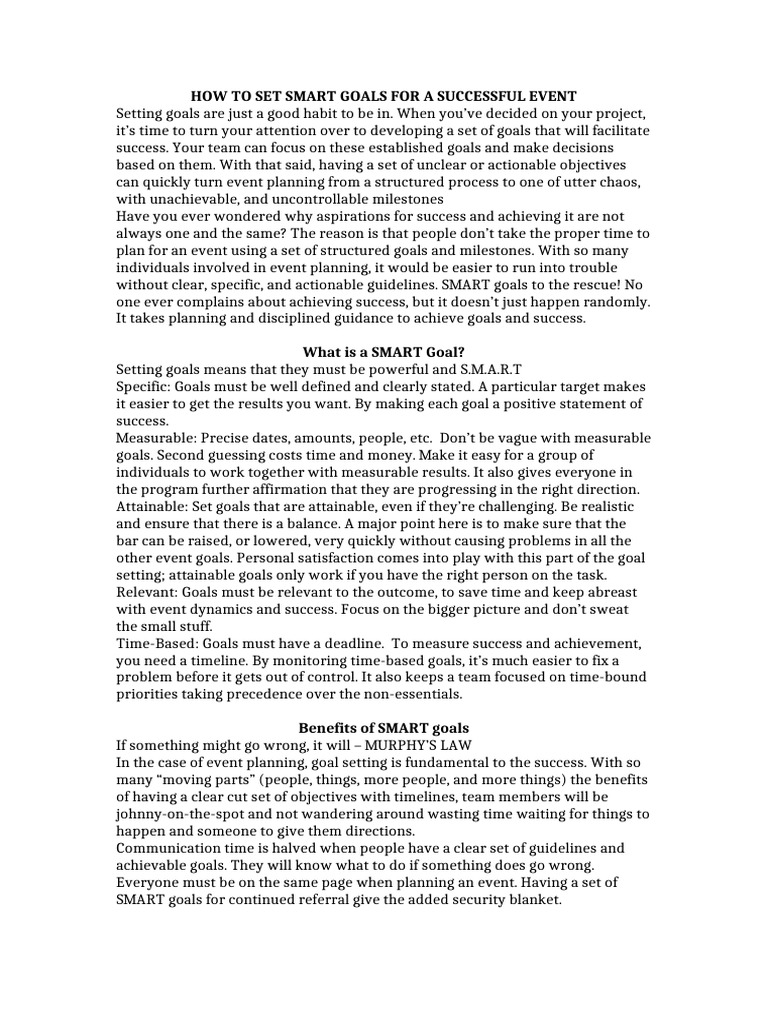 Smart Goals | PDF