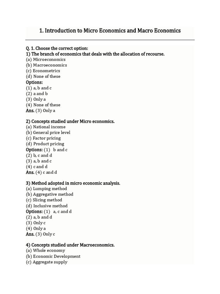 Chapter 1 - Intro To Micro and Macro Economics 2 | PDF | Microeconomics ...