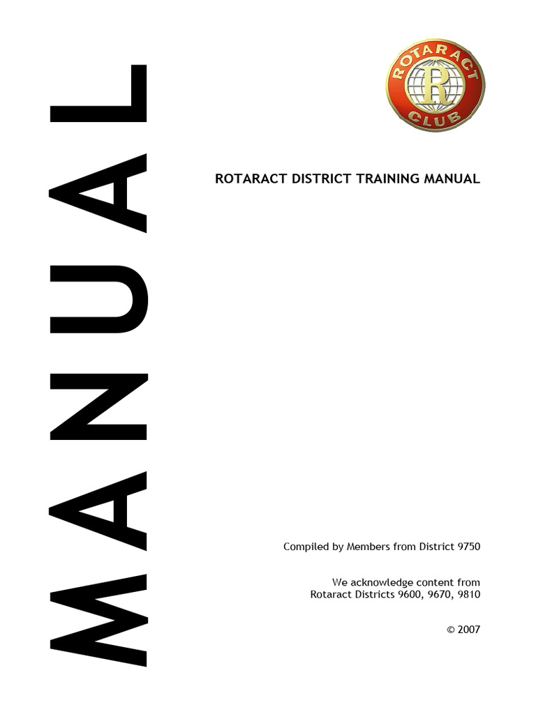 Rotaract District Trainning Manual | PDF