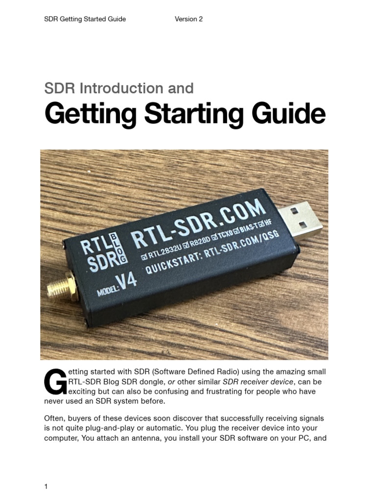 SDR Getting Starting Guide V2 | PDF