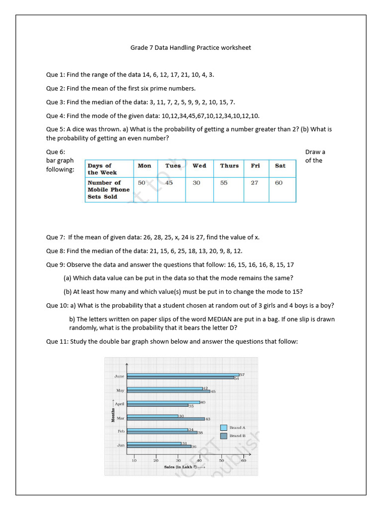 Grade 7 Data Handling | PDF