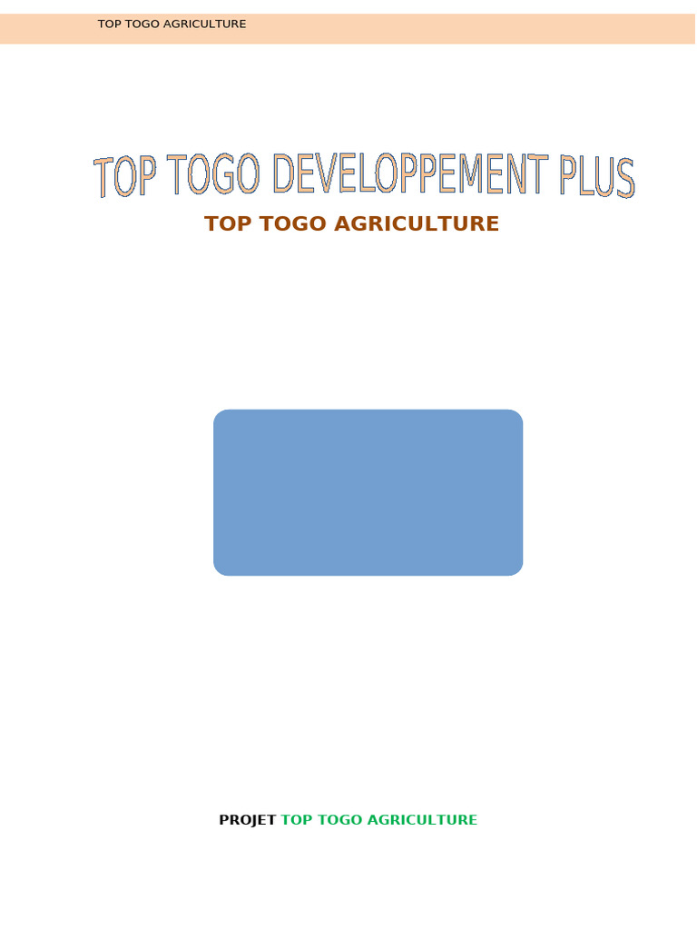 Top Togo Agriculture | PDF