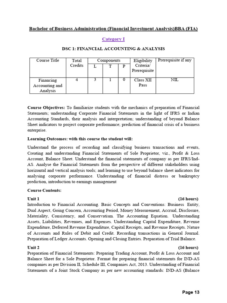 NEP BBA 1st Sem | PDF