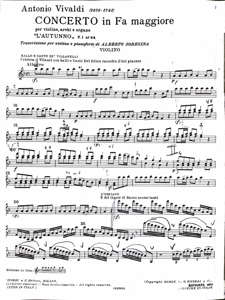 Vivaldi Autunno | PDF