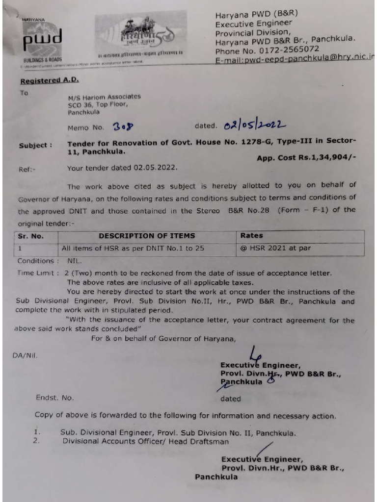 PWD Work Order 1278 G PKL | PDF