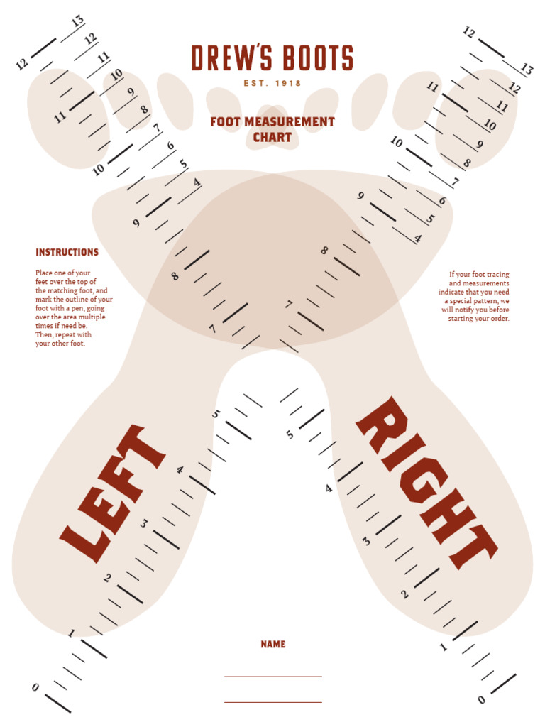 DB Foot-Measurement-Chart 09.25.20 | PDF | Foot | Footwear