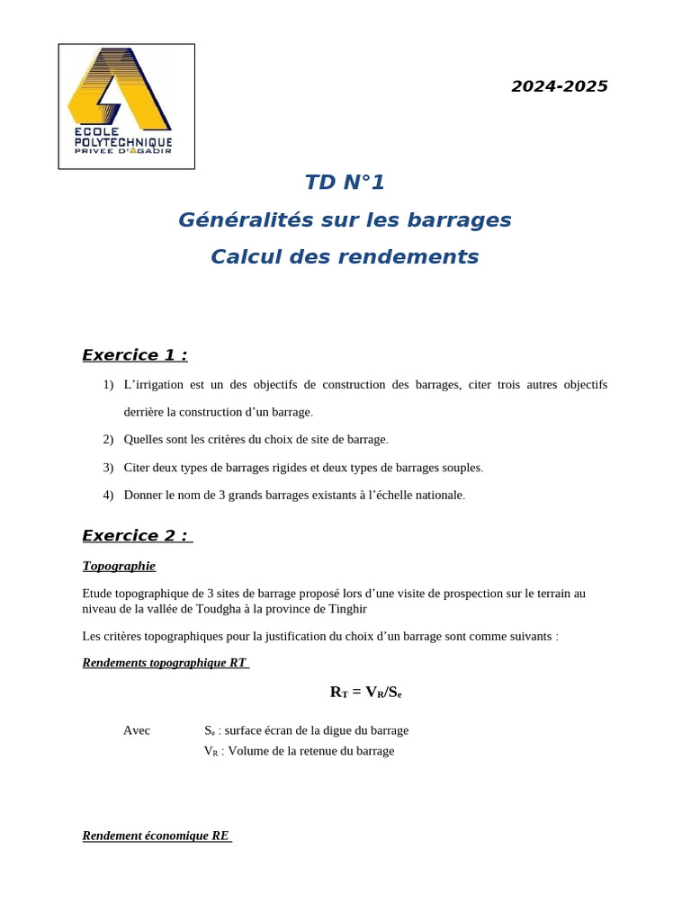 TD 1-1 Calcul Des Rendements | PDF