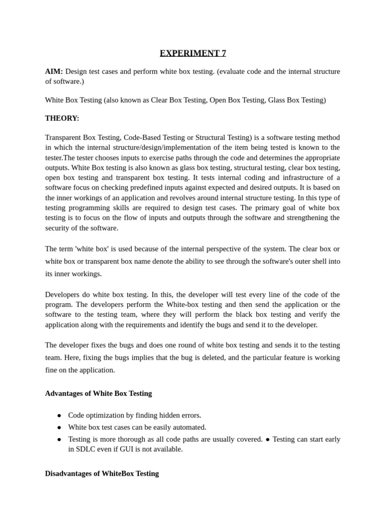 Se White Box Testing Pdf