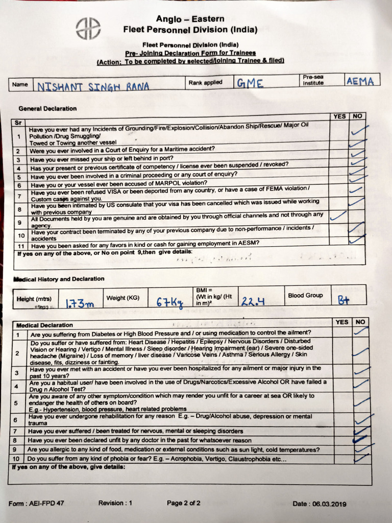 Declaration Form | PDF