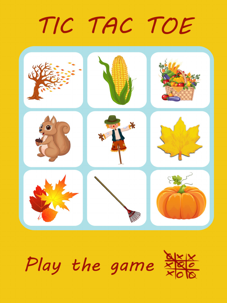 Autumn Tic Tac Toe | PDF