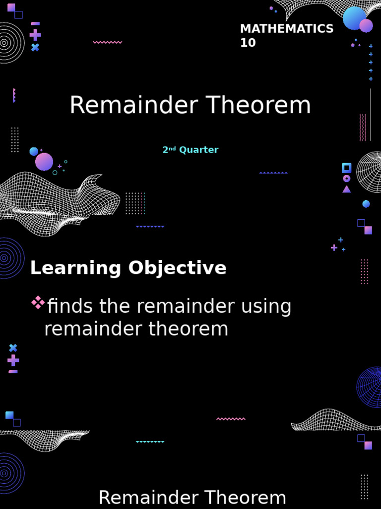 Remainder Theorem Factor Theorem and Rational Root Theorem | PDF
