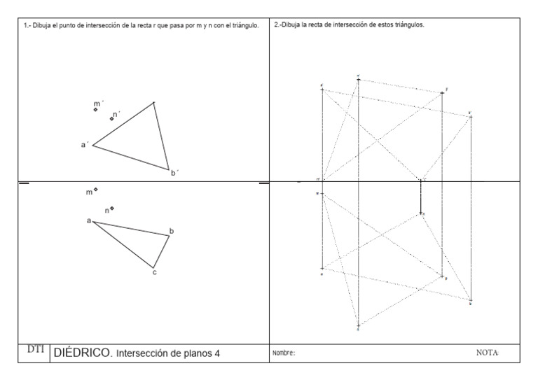 PB - Diedrico Intersecciones de Planos 4 DT I | PDF