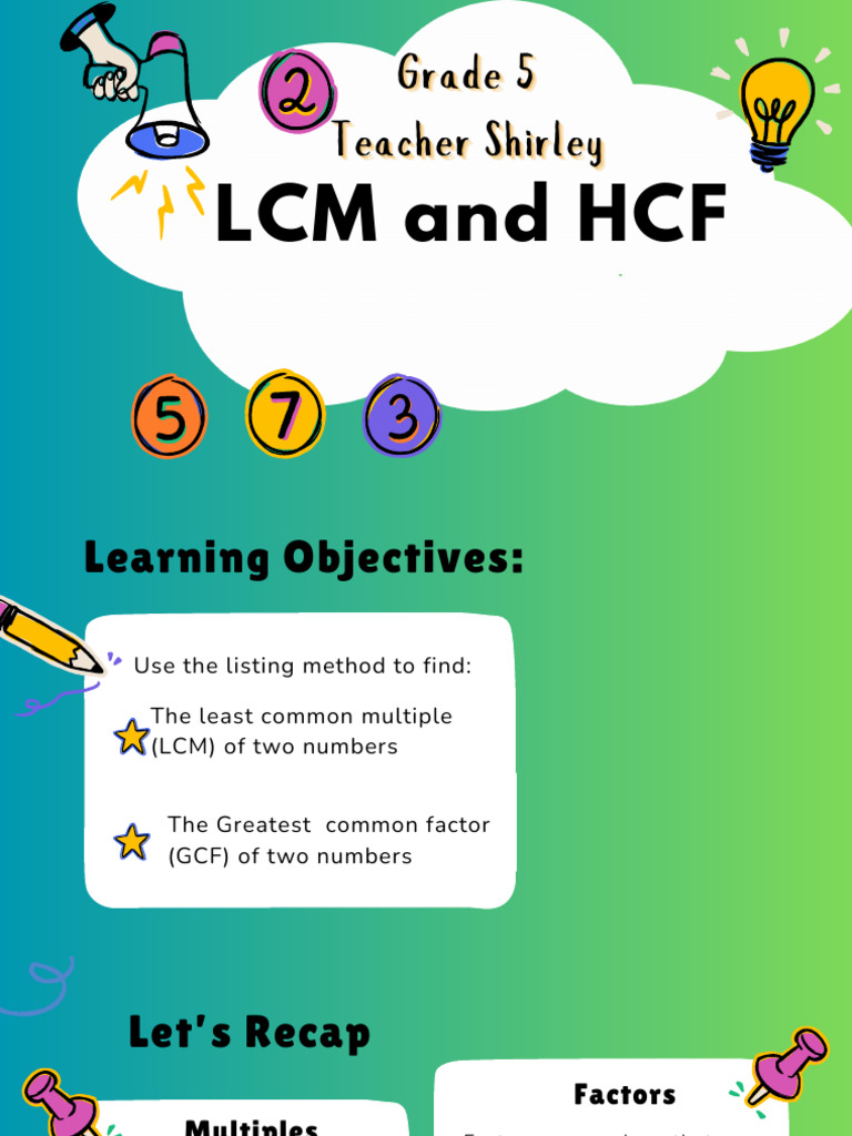 The Greatest Common Factor (GCF) and LCM | PDF