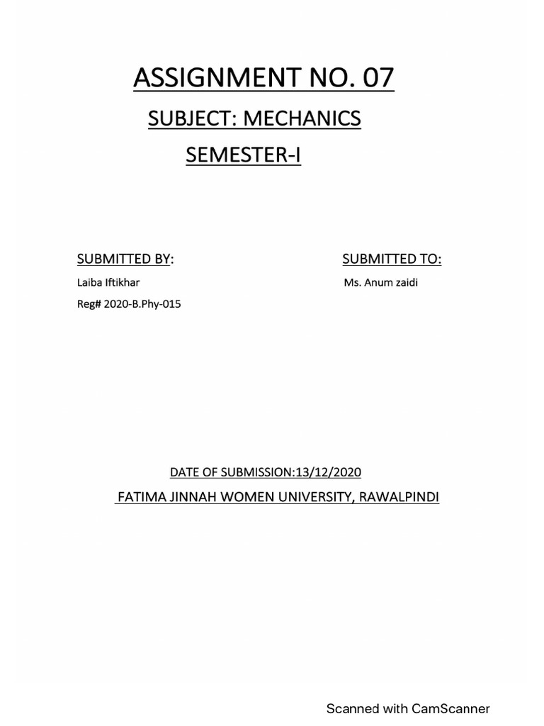 Laiba Iftikhar Assign7 | PDF