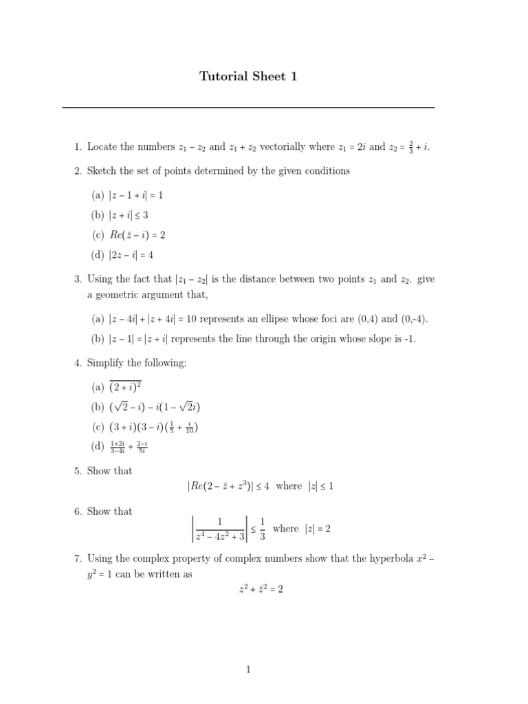 Complex_Tutorial_1 (1) | PDF