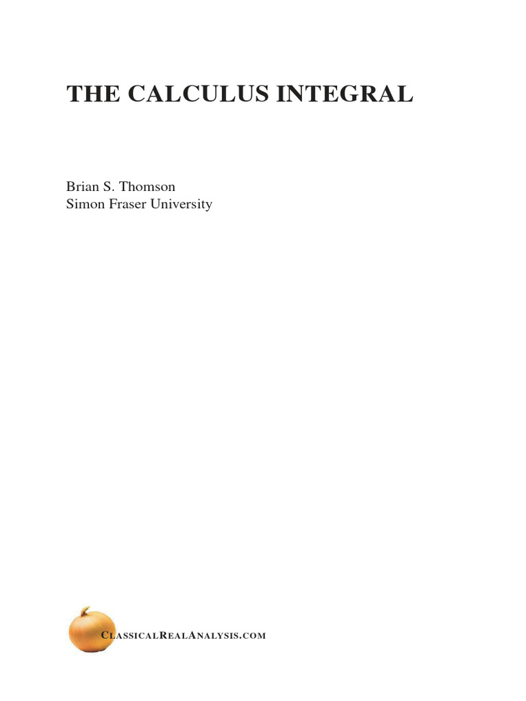 0674 The Calculus Integral | PDF