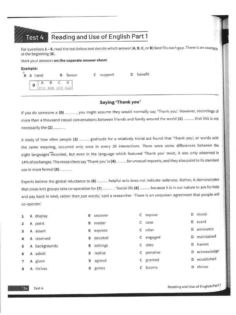 C1 Mock Exam Term 1 | PDF
