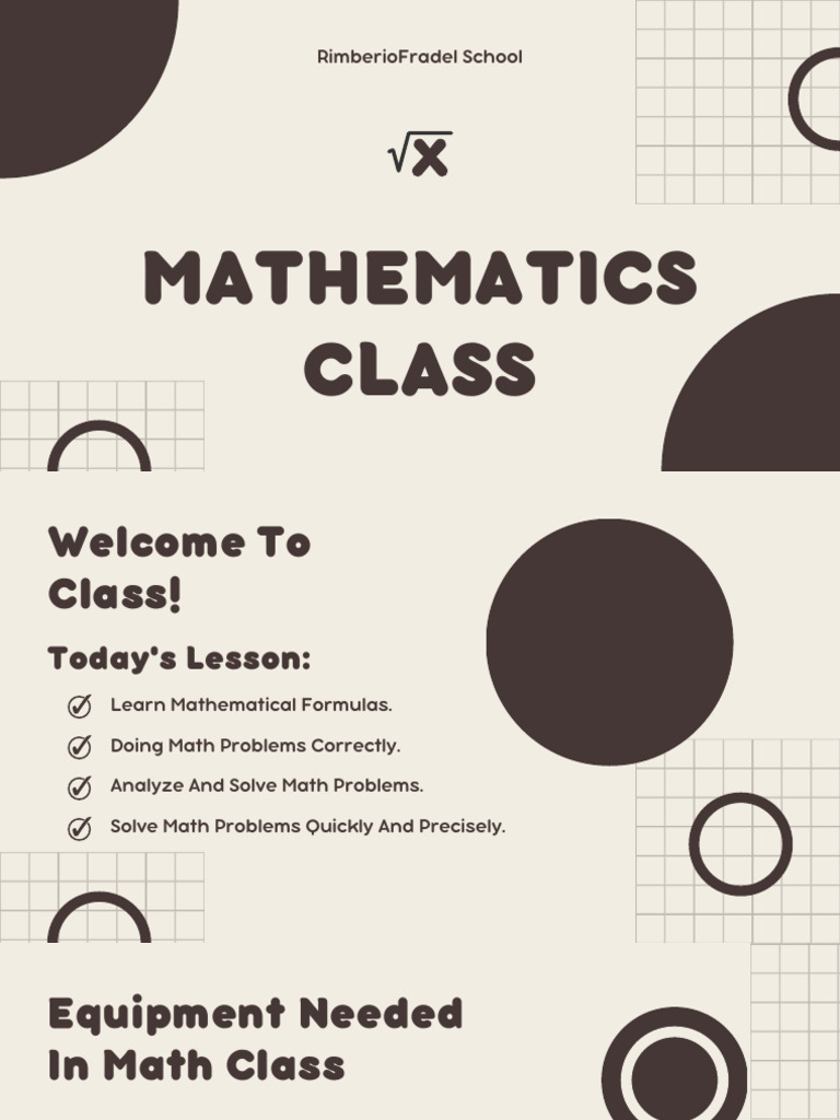 Beige Modern Mathematics Class Presentation PDF | PDF