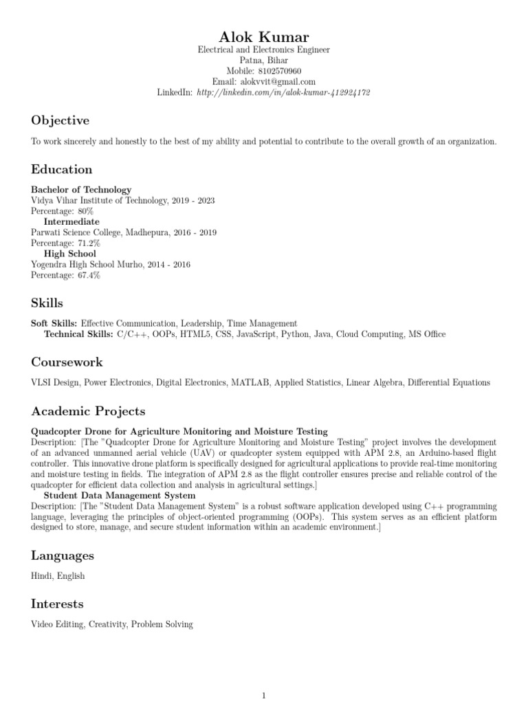 Simplest Working Example LaTeX Document | PDF