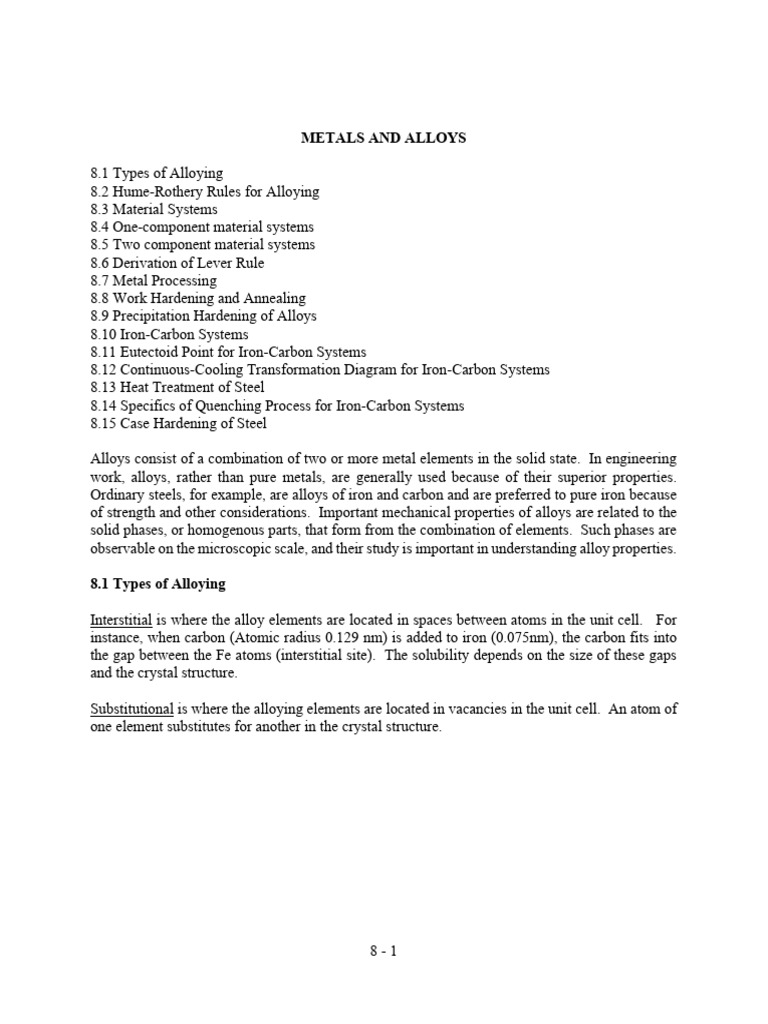 Metals and Alloys | PDF