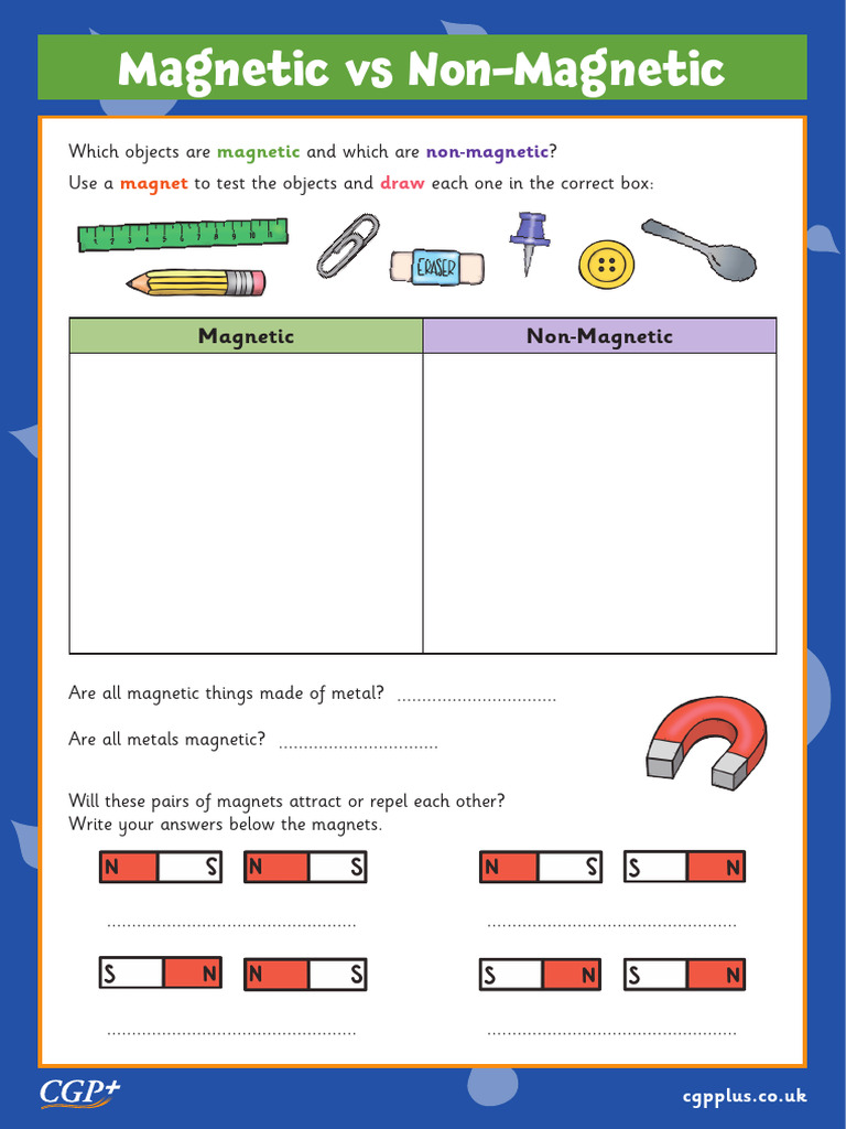 Magnetic Vs Non-Magnetic (Year 3) Full Colour - S2WAC1327 | PDF