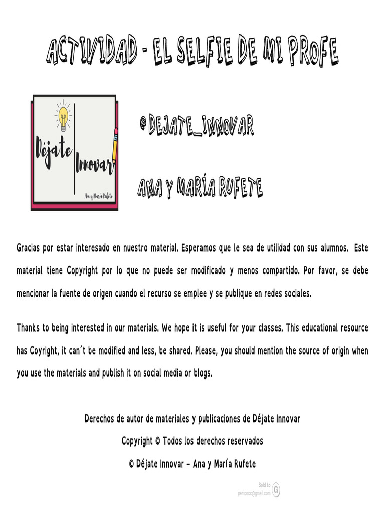 El Selfie de Mi Profe | PDF