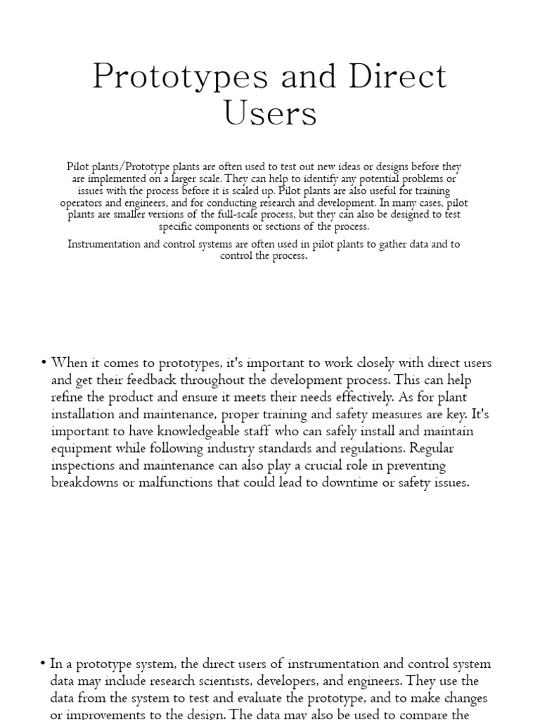 Prototypes and Direct Users | PDF | Programmable Logic Controller ...