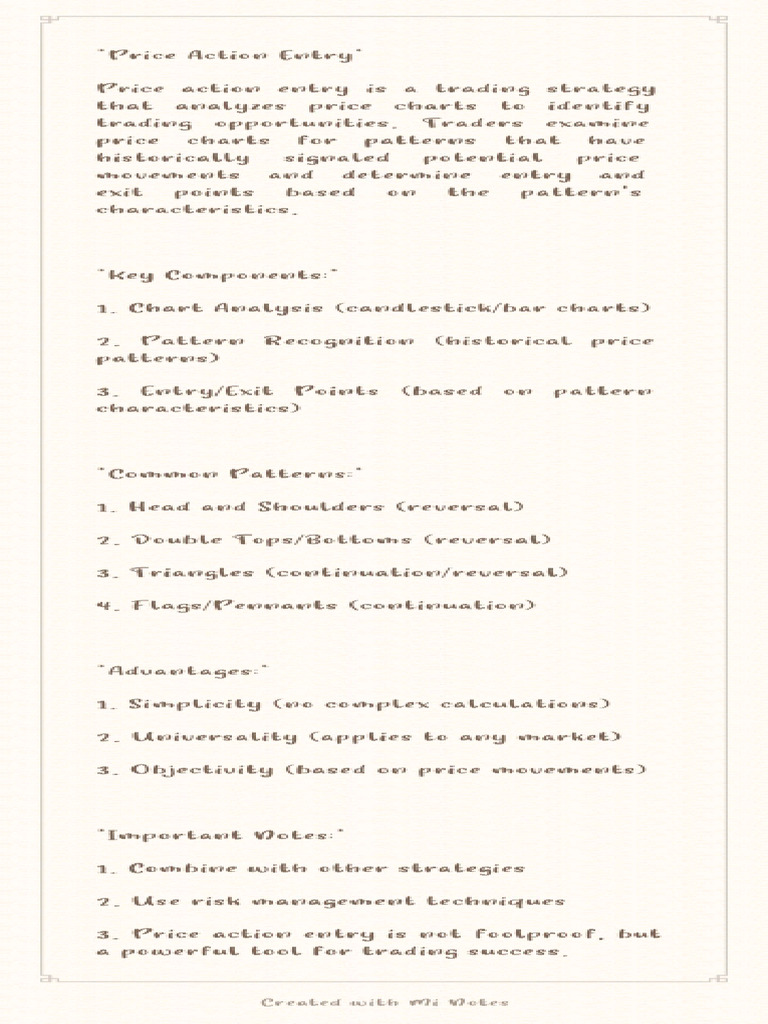 Price Action Entry PDF | PDF