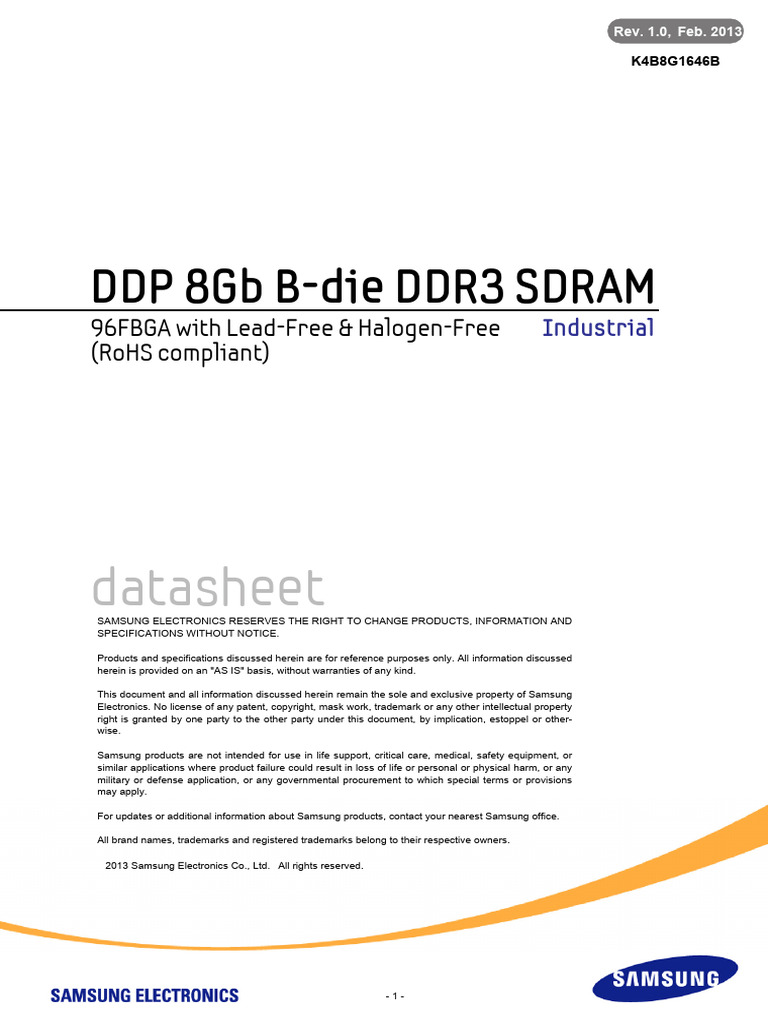 K4B8G1646B Samsung | PDF