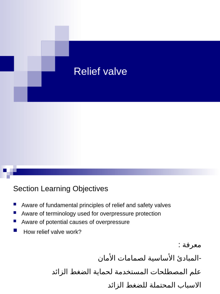 Relief valve FOR OPERATOR Final | PDF