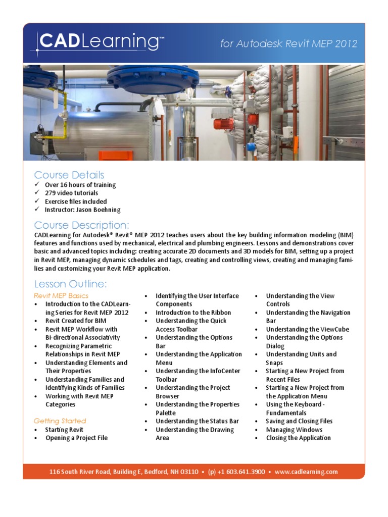 Cadlearning: Course Details | PDF | Autodesk Revit | Hvac