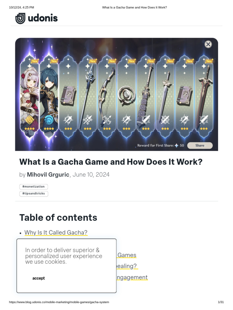 What Is A Gacha Game and How Does It Work | PDF