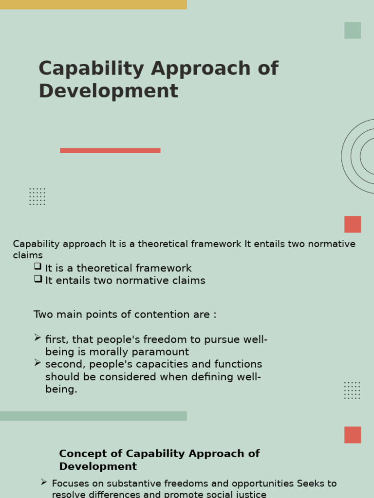 Capability Approach | PDF