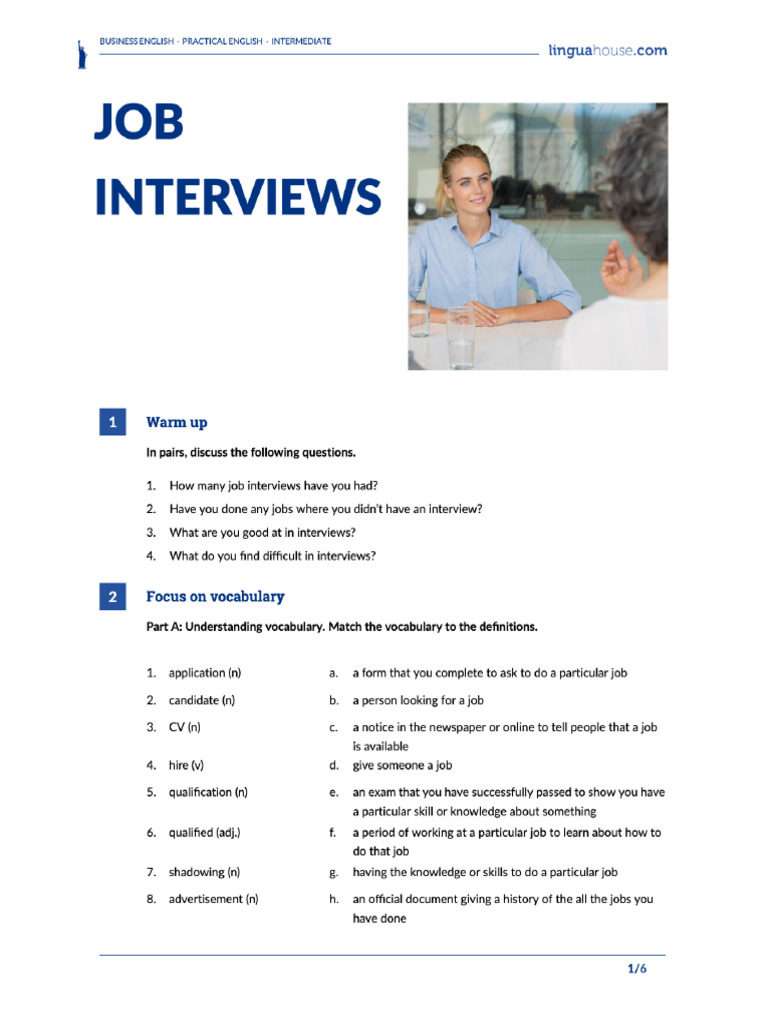 Job Interviews AE Student | PDF