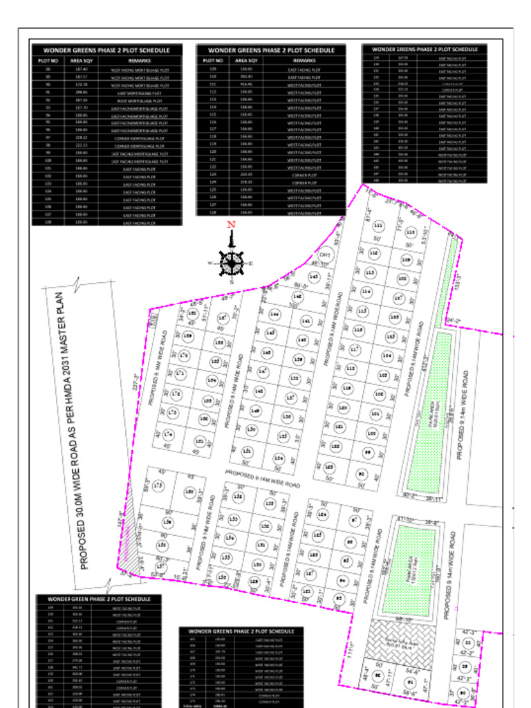 Phase - Ii - WG Ext in Feets With Plot Schedule | PDF