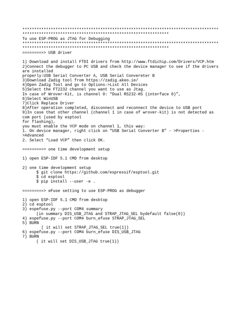 ESP-PROG As Debugger | PDF
