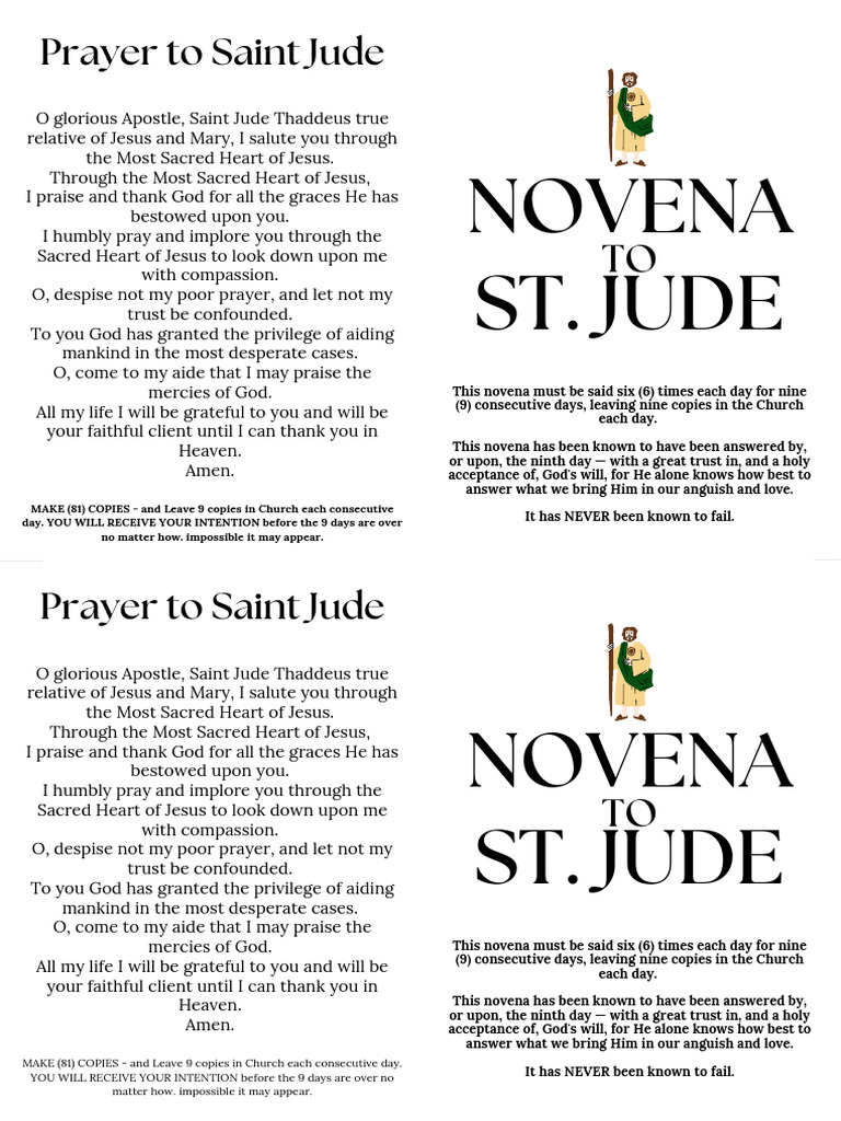 Novena To ST Jude | PDF
