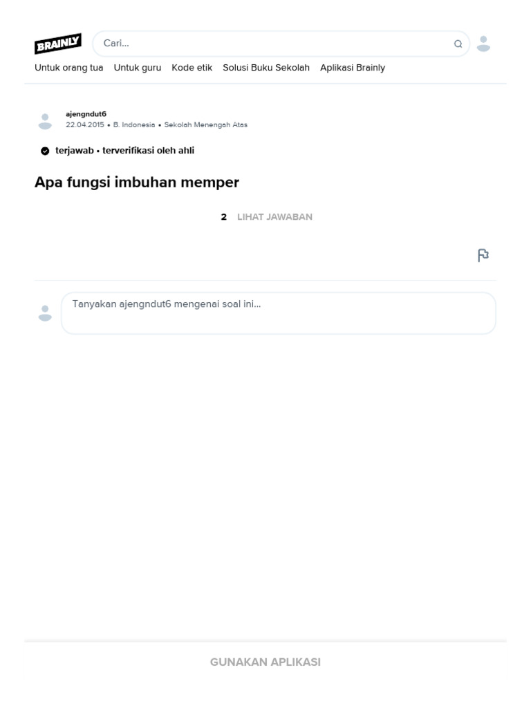 Apa Fungsi Imbuhan Memper | PDF