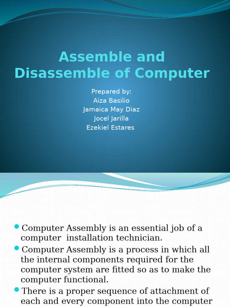 GROUP 9 Assemble and Disassemble of Computer | PDF