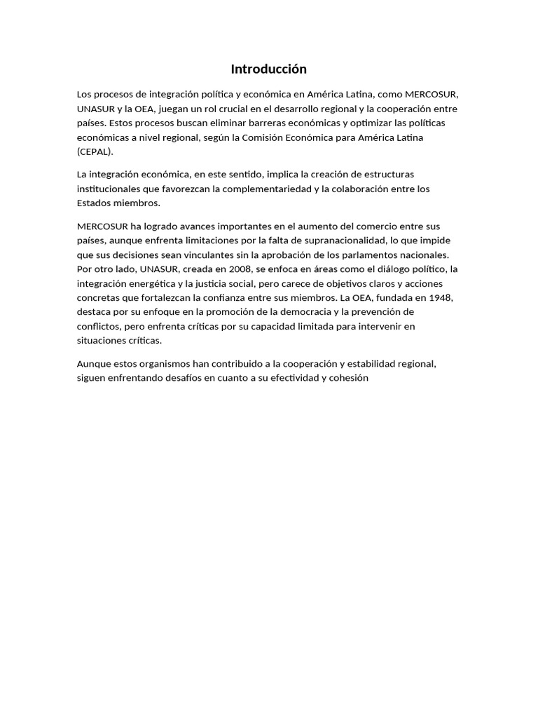Info - Procesos de Integración Política | PDF