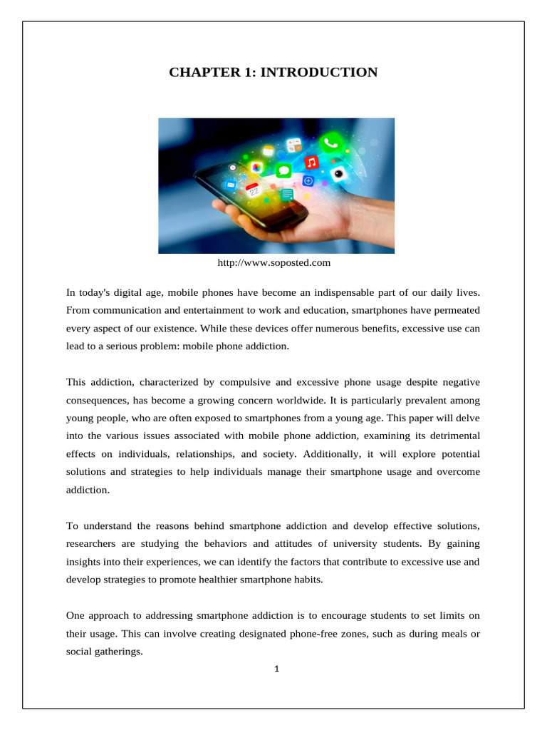 Mobile Addiction Report | PDF